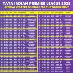 IPL 2025 Single Image Complete New Schedule Download